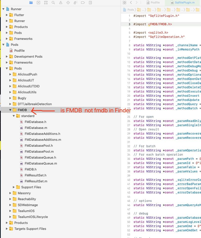 'fmdb/FMDB.h' file not found · Issue #411 · tekartik/sqflite · GitHub