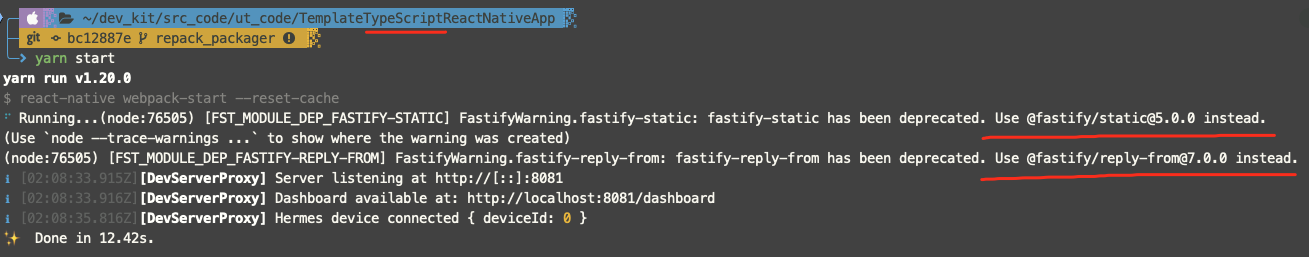 [Enhancement] devDependencies "fastify" warning · Issue #197 · callstack/repack · GitHub