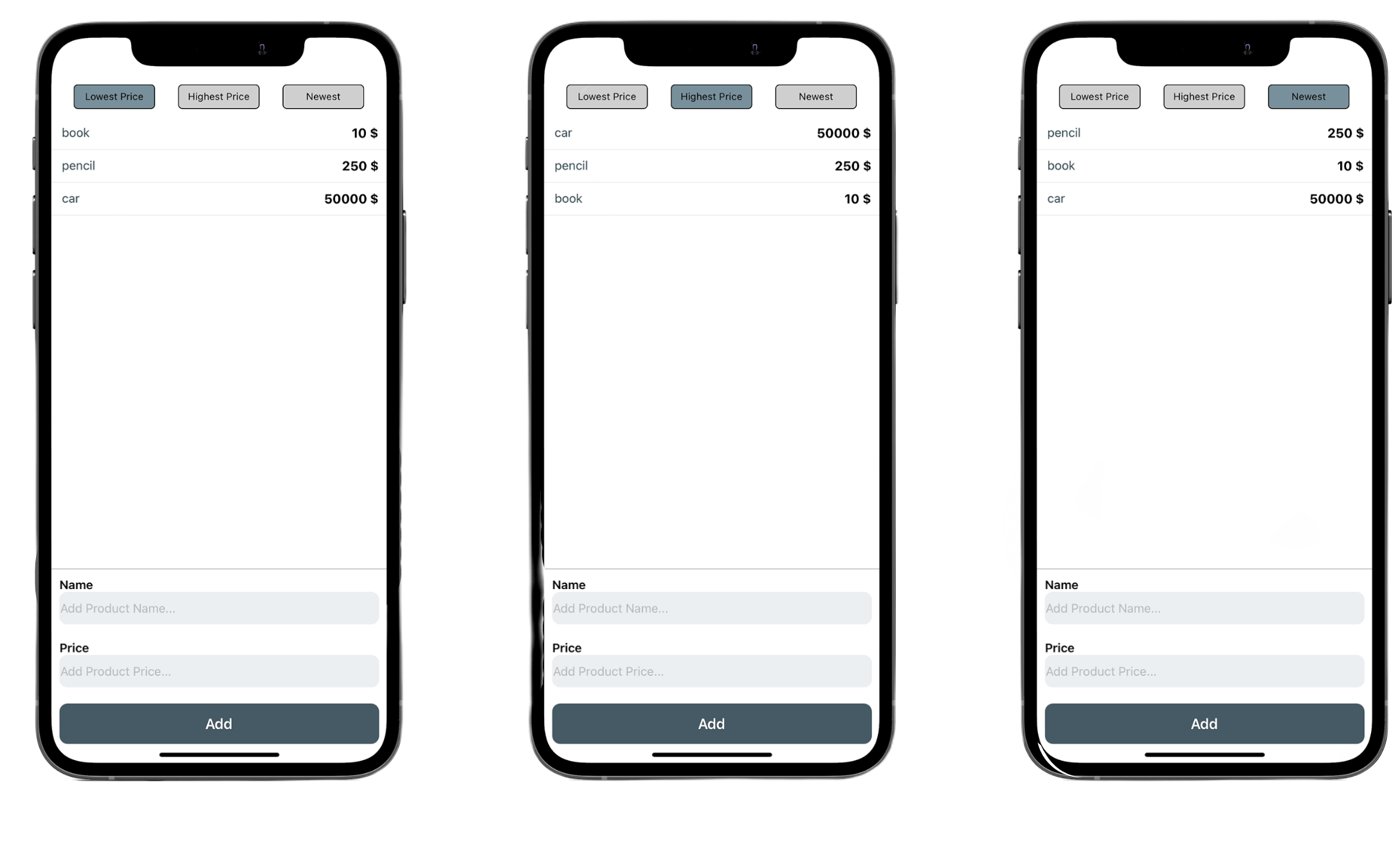 GitHub - melisacakmaak/React-Native-SortProduct