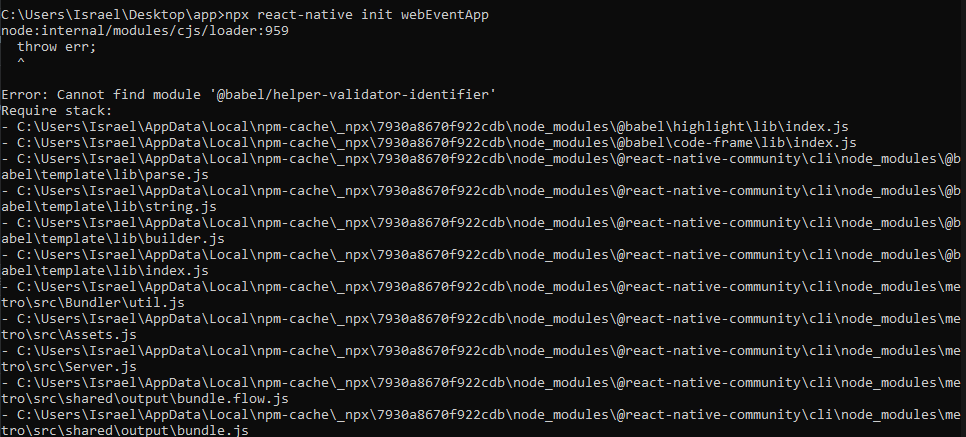 Cannot find module '@babel/helper-validator-identifier' · babel babel · Discussion #15029 · GitHub