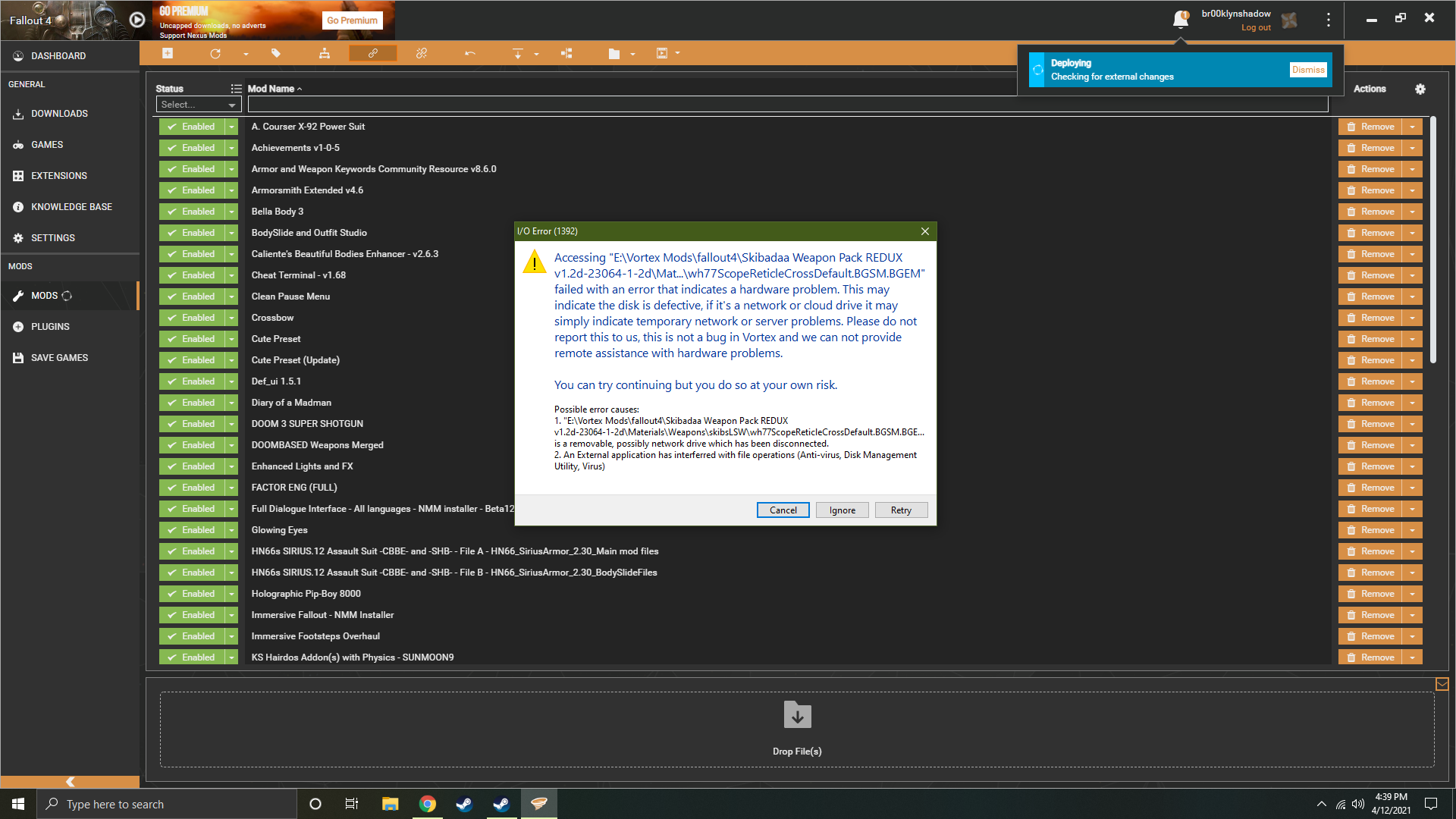 Vortex I/O Error 1392 · Issue #9076 · Nexus-Mods/Vortex · GitHub