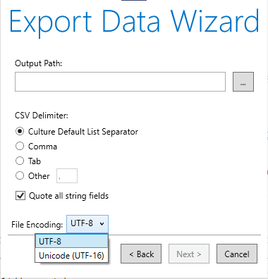 Cant export to UNICODE CSV file using Export Data Wizard · Issue #638 · DaxStudio/DaxStudio · GitHub