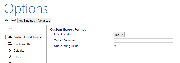 User configurable default values for CSV export · Issue #776 · DaxStudio/DaxStudio · GitHub