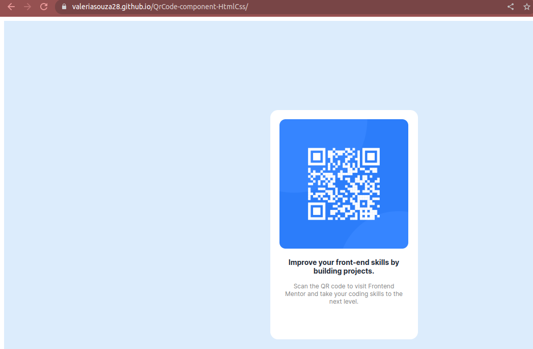Frontend Mentor | Responsive Qr code component using HTML and CSS coding challenge solution