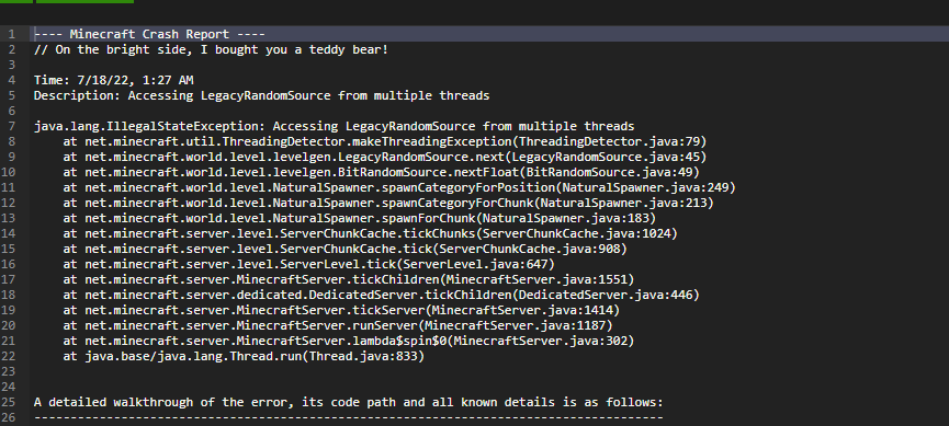 Server Error And Crash · Issue 8153 · Papermc Paper · Github