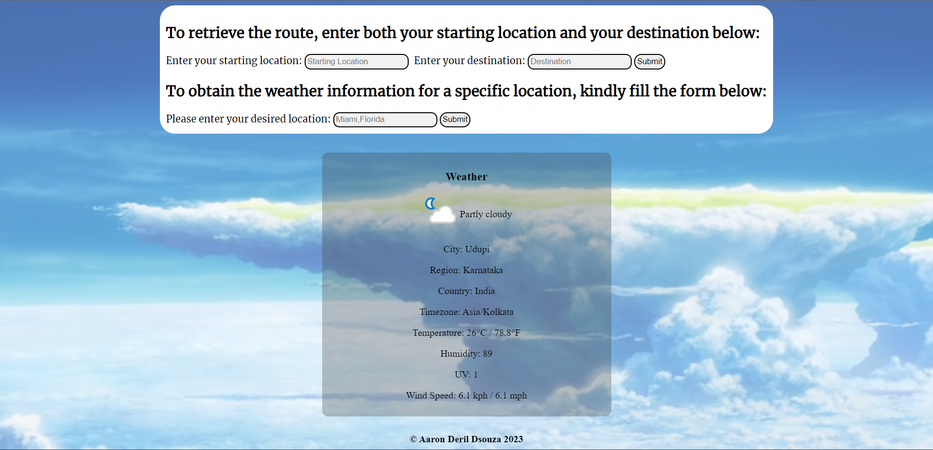 GitHub - EtheriousKing/travel-route-and-weather: Travel Route Generator and Weather App