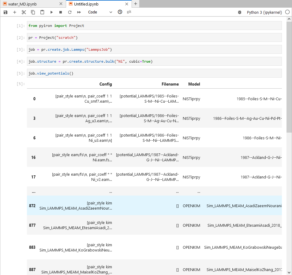 `view_potentials` is not listing potentials · Issue #630 · pyiron/pyiron_atomistics · GitHub