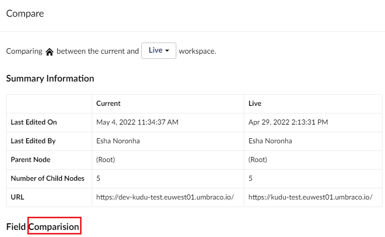 Typo in "Field Comparision" in Compare Feature · Issue #113 · umbraco/Umbraco.Deploy.Issues · GitHub
