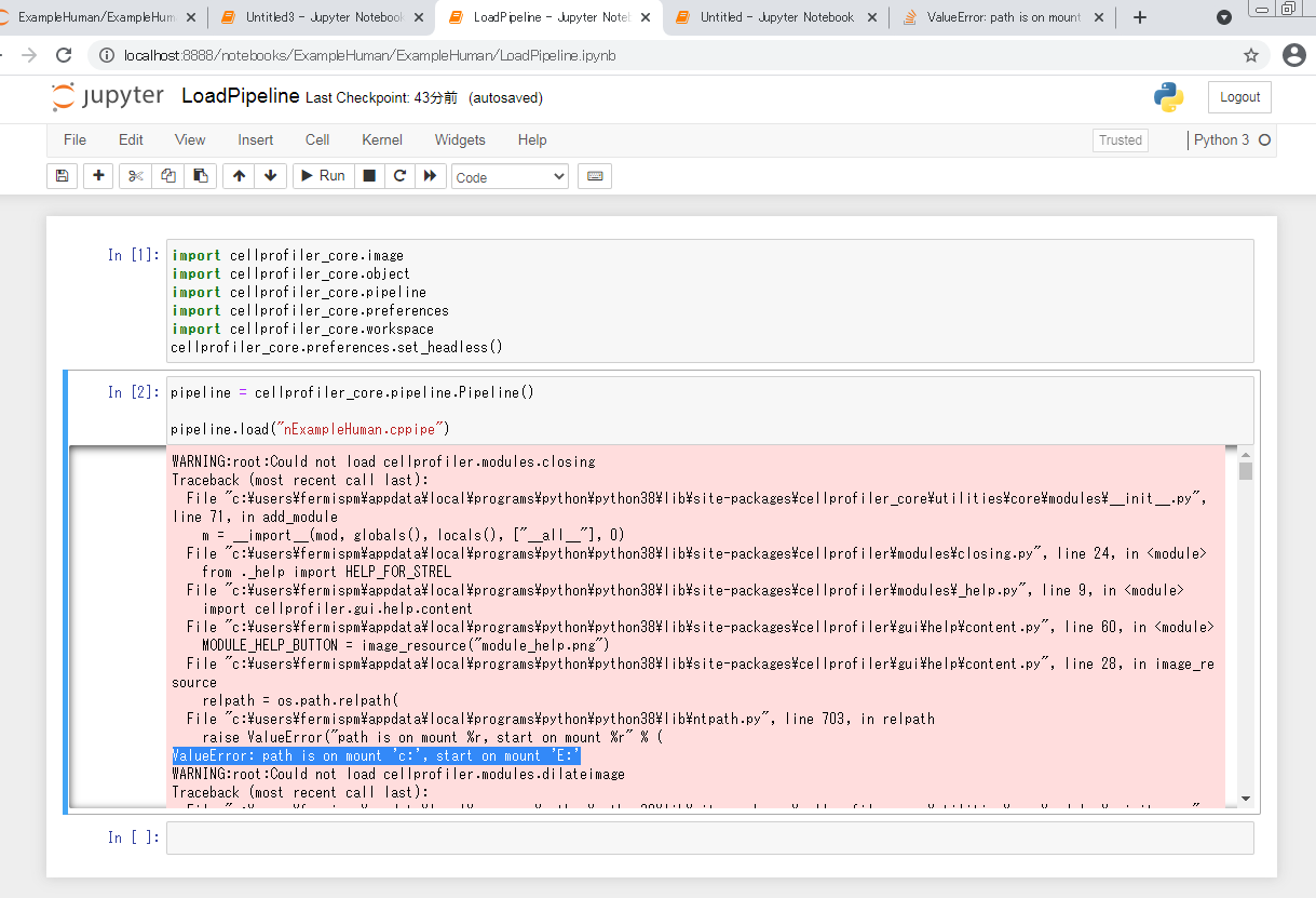 CellProfiler Python: pipeline.load() failed · Issue #4378 · CellProfiler/CellProfiler · GitHub