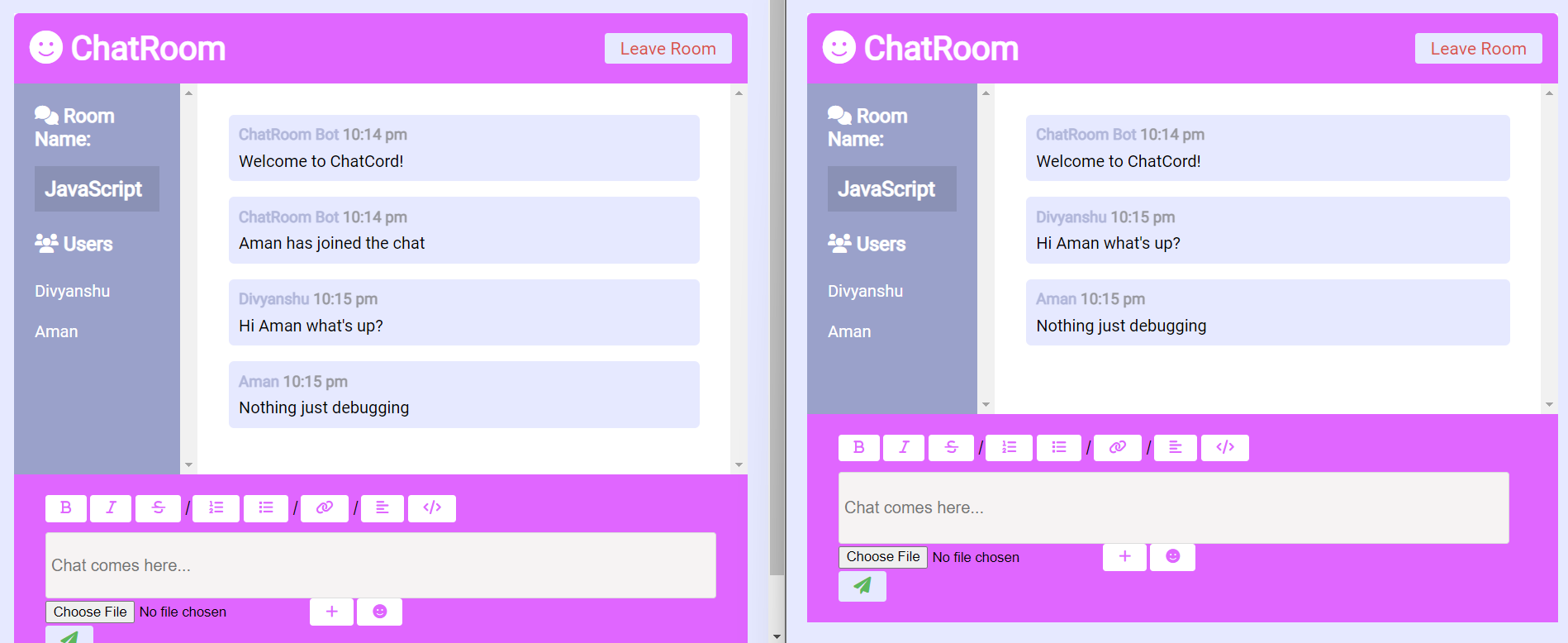 GitHub - divyanshusingh700/web_chat_application