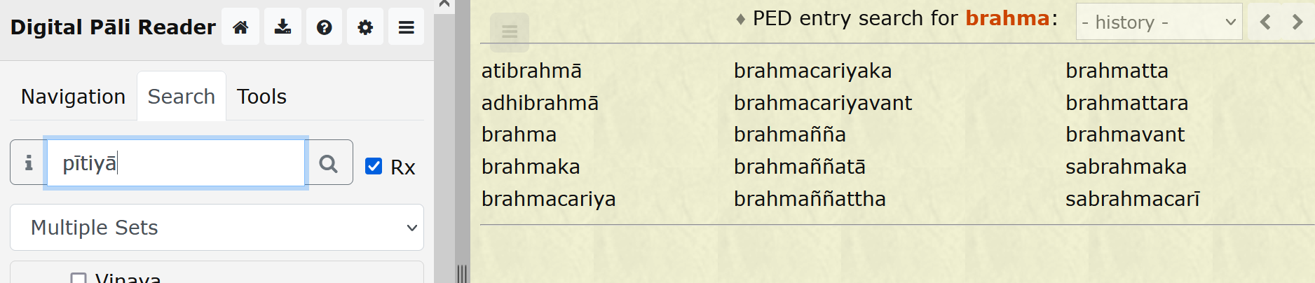 Pressing enter does not execute search · Issue #387 · digitalpalireader/digitalpalireader · GitHub