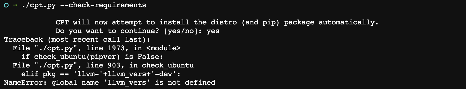 The Cpt Tool Is Broken · Issue 347 · Root Project Cling · Github