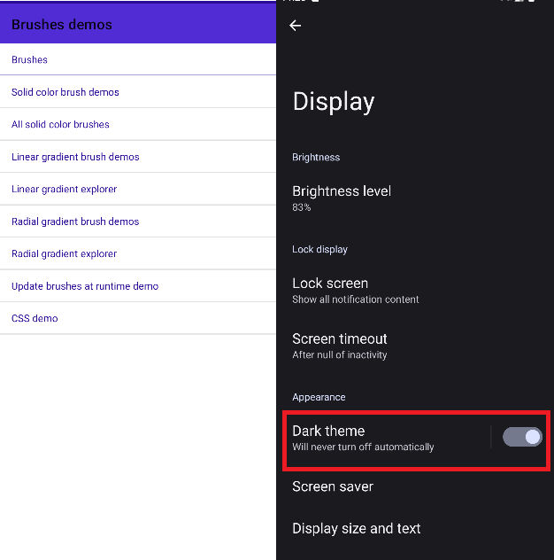 [Android] [Scenario Day] TableView not respond to Theme changes · Issue ...