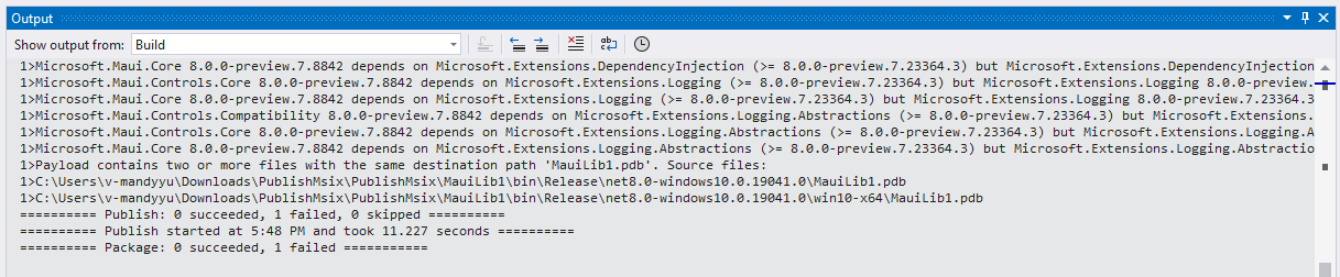[Windows] Msix creation failed for an application with a custom library referred directly ...
