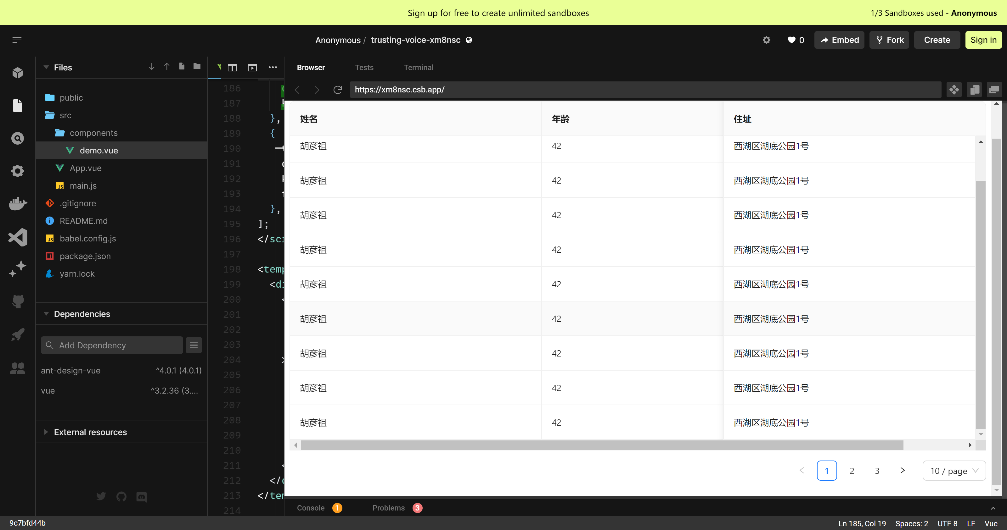 Table表格使用sticky属性后，出现底部滚轴不自动吸顶，或者滚动到底部出现两个横向滚轴的情况 · Issue 6881 · Vuecomponent Ant Design Vue
