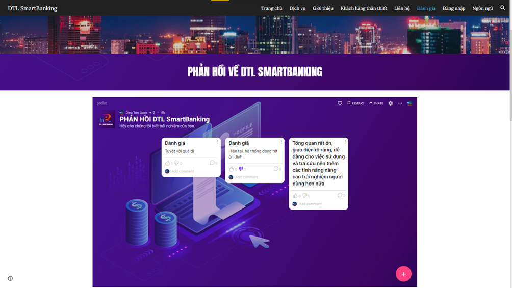 GitHub - dieptanluangithub/DTL-SMARTBANKING: Dựa trên cơ sở phân tích và đánh giá các trang ngân ...