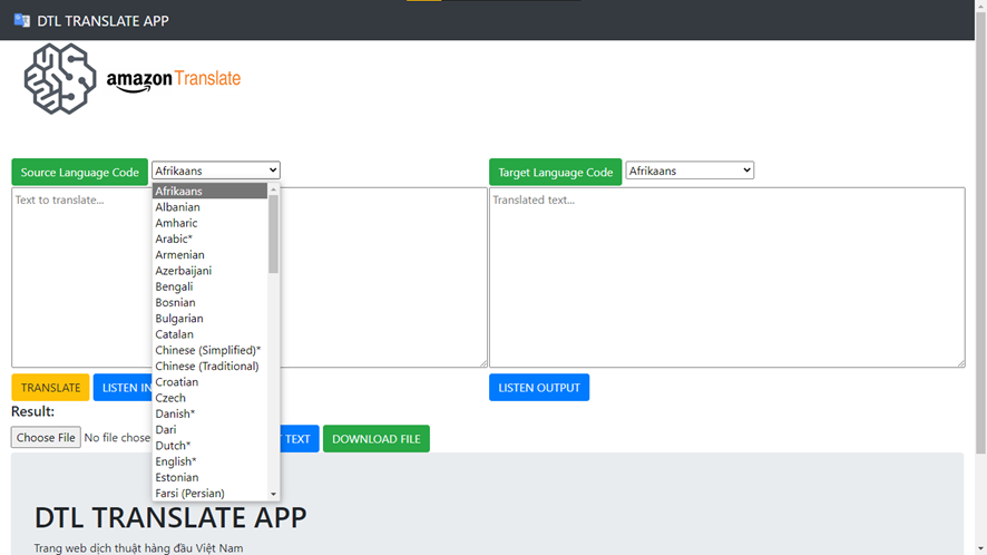 GitHub - dieptanluangithub/TRANSLATE-APP-AWS