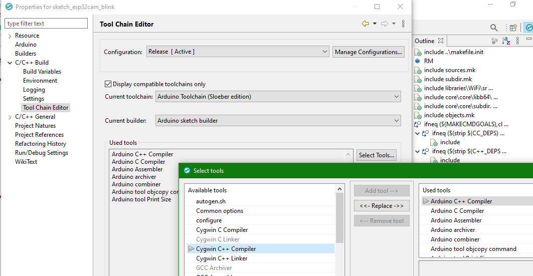 Feature Request Add Custom Makefile Steps Like Strip · Issue 1424 · Sloeber Arduino Eclipse