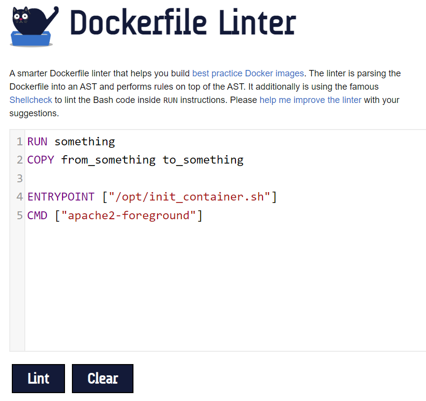 Online Linter Does Not Trigger Missing From Statement · Issue 838 · Hadolint Hadolint · Github