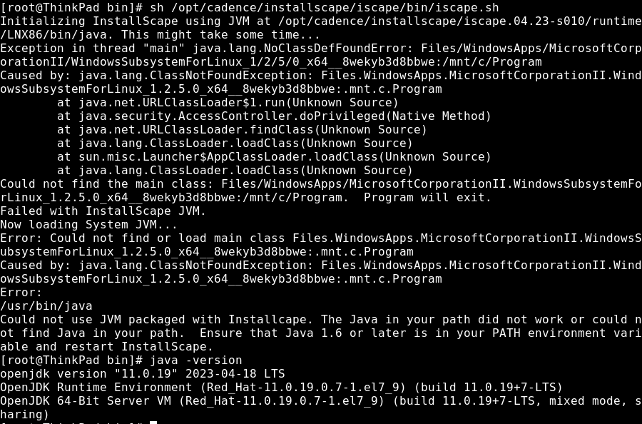 安装Iscape时出现java环境问题 · Issue #2 · zwcic/EDA_Tools_Cadence_Virtuoso_Spectre_Calibre_on_WSL2 · GitHub