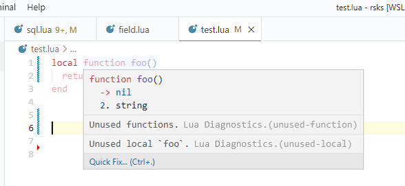 hover hint for function of multiple return values should prefix the first element with "1 ...