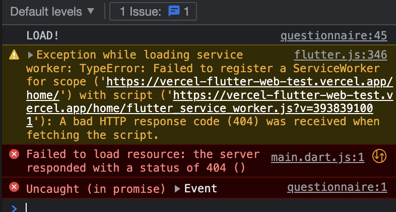 Flutter Web App With Nested Routing Not Starting And Throws Bad Response Code 404 Was 