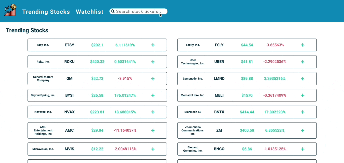 GitHub - mosesr-kim/stock-tracker: A web application for stock ...