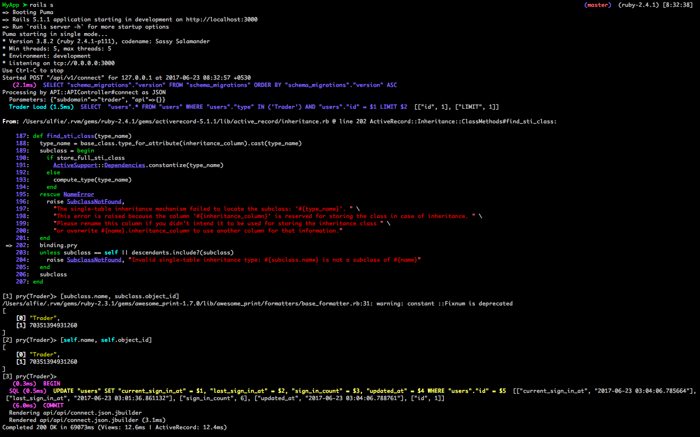 ActiveRecord::SubclassNotFound (Invalid single-table inheritance type) after file change · Issue ...
