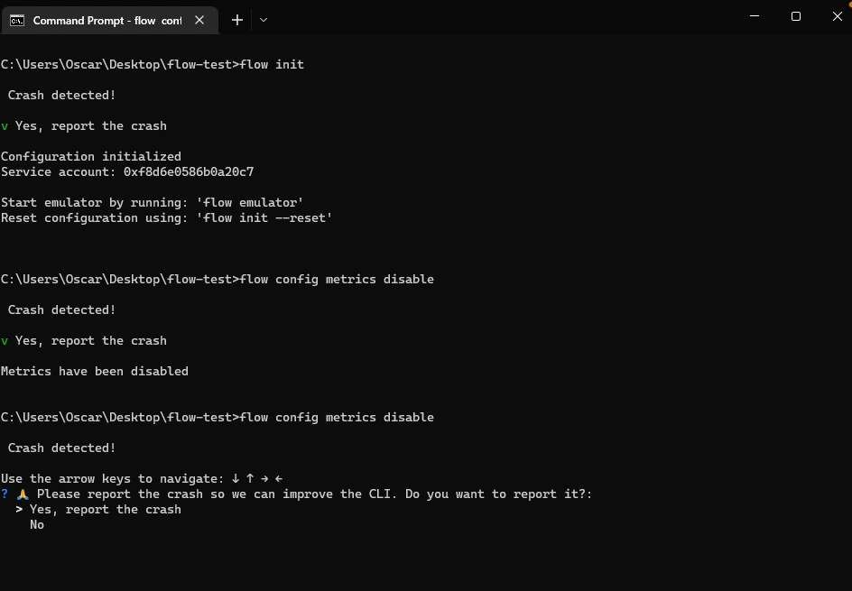 Flow Cli Detects Crash On Windows · Issue 612 · Onflow Flow Cli · Github
