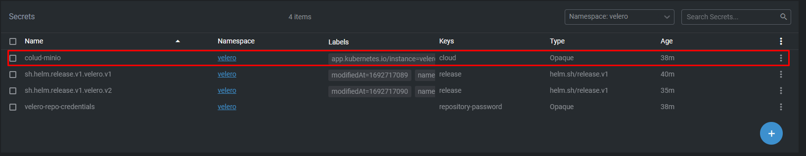 BackupStorageLocation "minio" is unavailable: unable to locate ObjectStore plugin named velero ...
