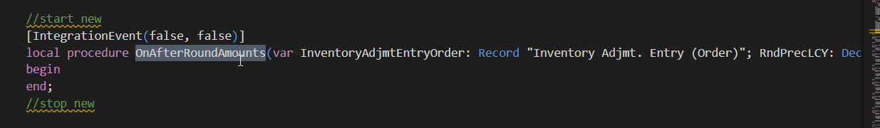 [Event-Request] Table 5896 "Inventory Adjmt. Entry (Order)" · Issue ...