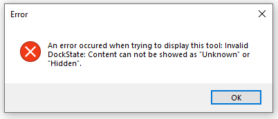 Invalid DockState · Issue #107 · MscrmTools/MsCrmTools.WebResourcesManager · GitHub