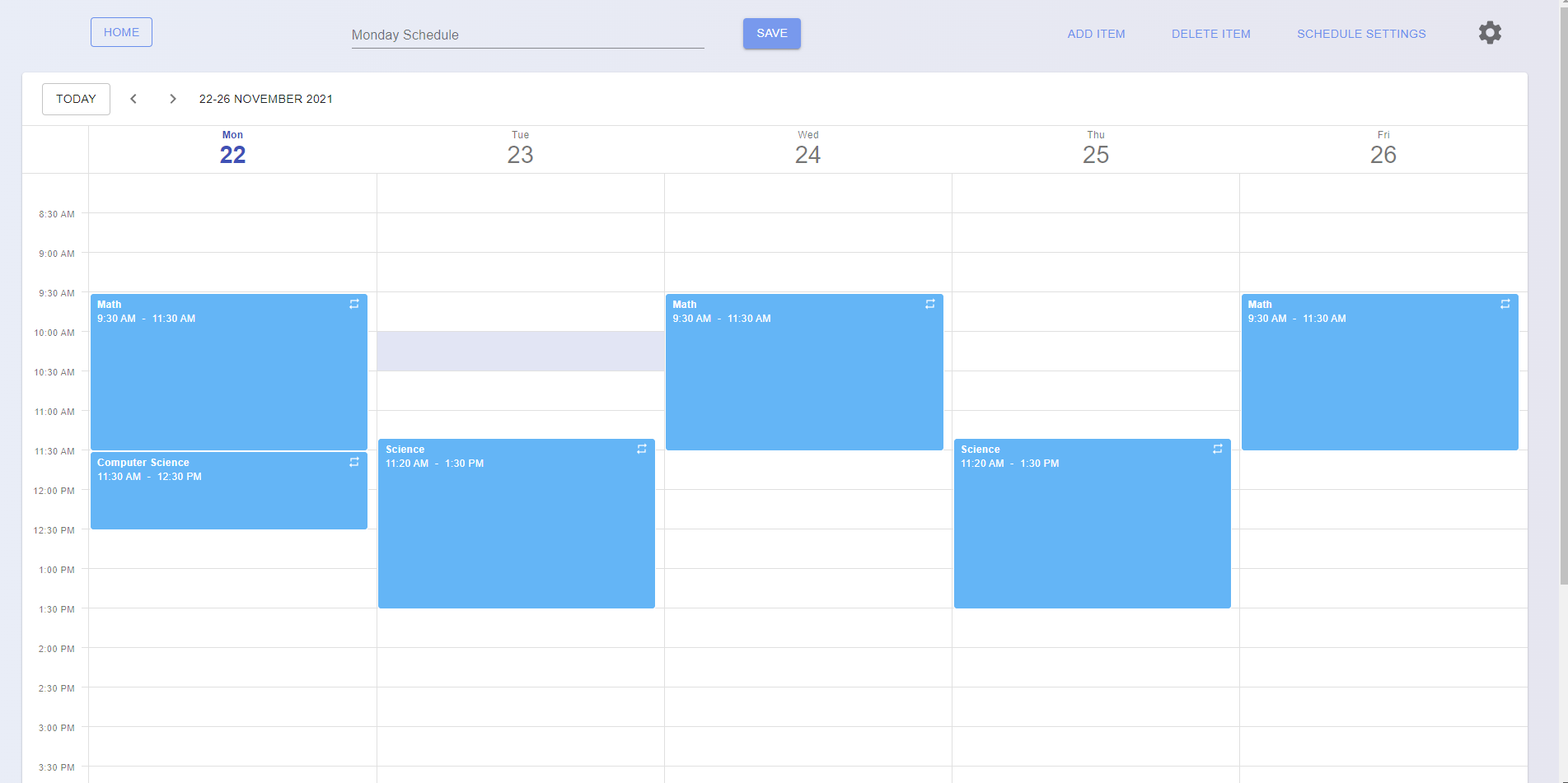 GitHub - brandenphan/Schedule-Maker: Full stack web-application written ...