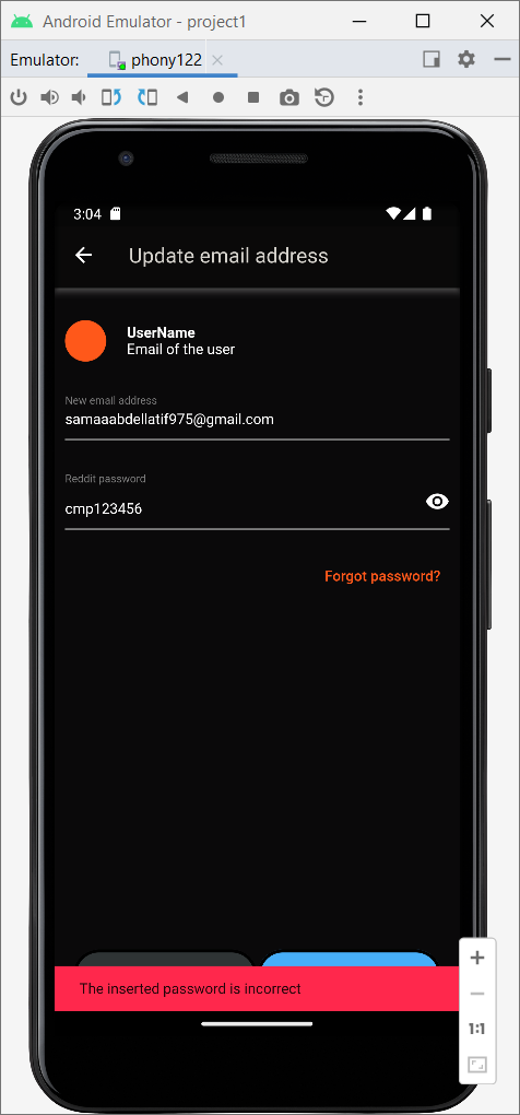 Mobile Ap Update Email Address · Issue 56 · Reddit Replicasw Testing