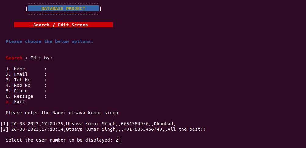 GitHub - UtsavaSingh/Command-Line-Database-Tool: Database is a BASH ...