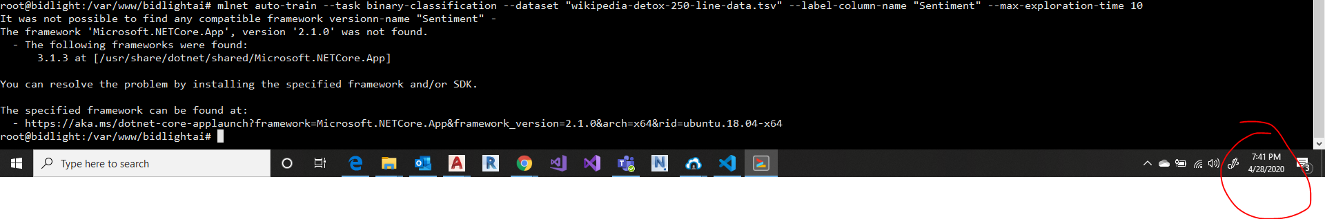 The framework 'Microsoft.NETCore.App', version '2.1.0' was not found. · Issue #718 · dotnet ...