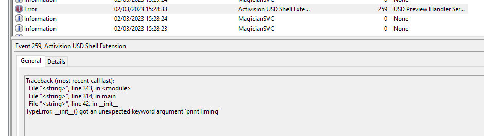 printTiming Error · Issue #5 · Activision/USDShellExtension · GitHub
