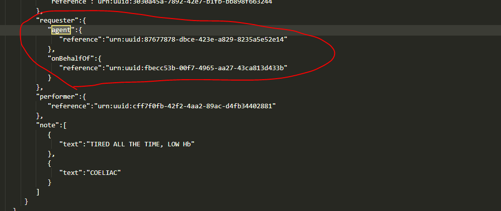 Specification Validation Error: Procedure request requester missing onbehalf element, and agent ...