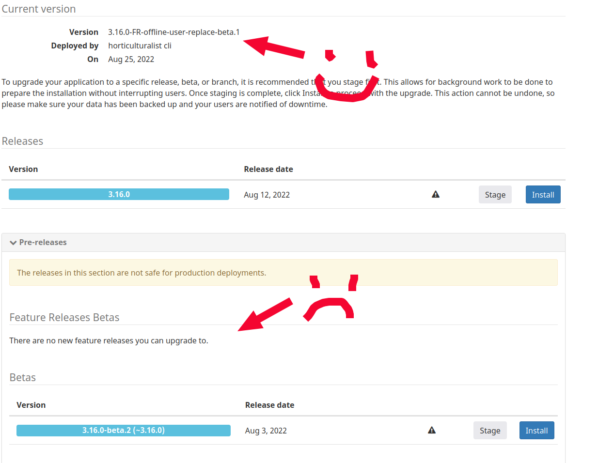 If you're on a FR `beta.1` via `horti`, admin UI doesn't show `beta.2` · Issue #7750 · medic/cht ...