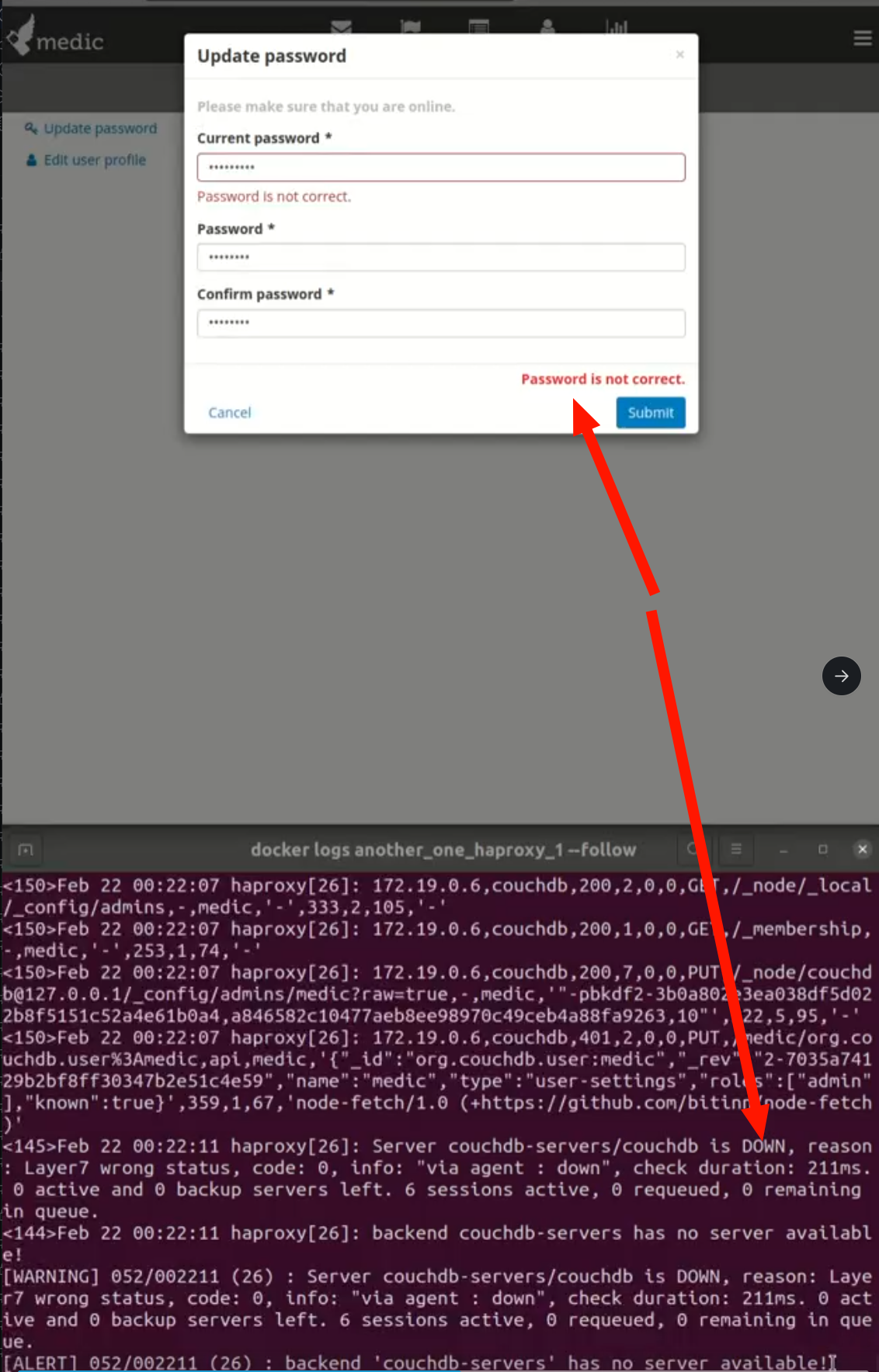 Admin password change breaks CHT, shows wrong error message · Issue #8096 · medic/cht-core · GitHub
