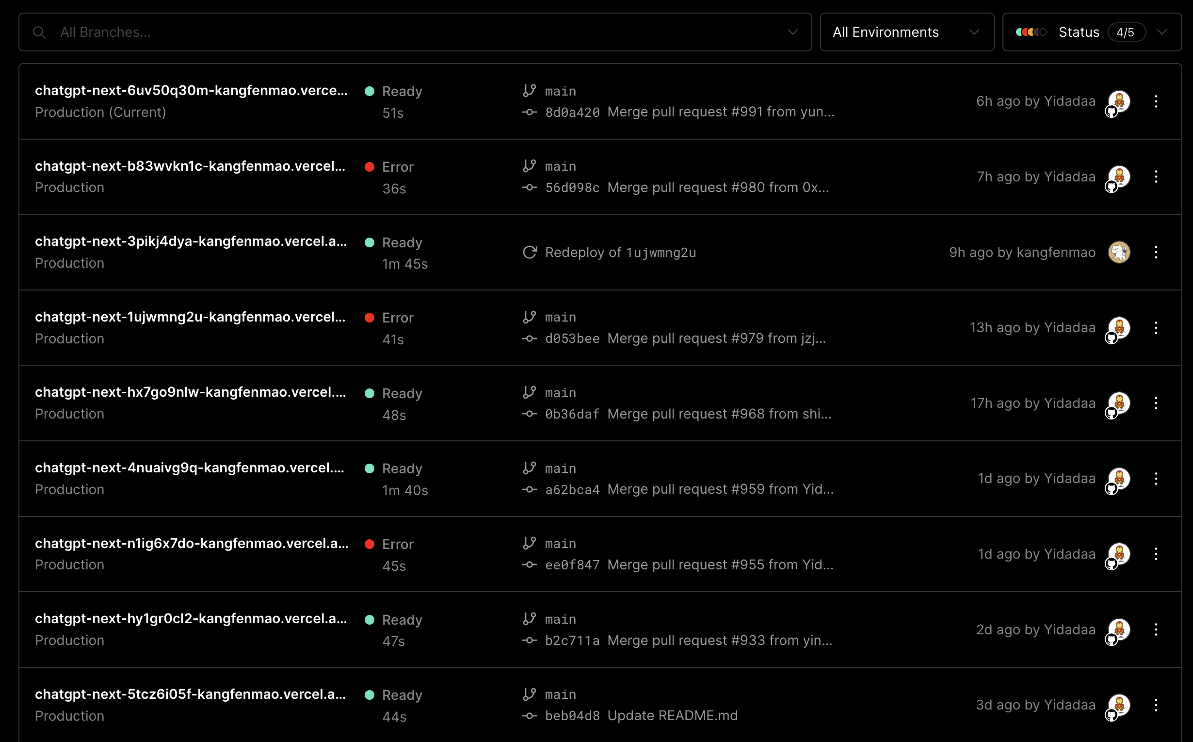Github Actions 同步频率问题 · Issue #997 · ChatGPTNextWeb/ChatGPT-Next-Web · GitHub