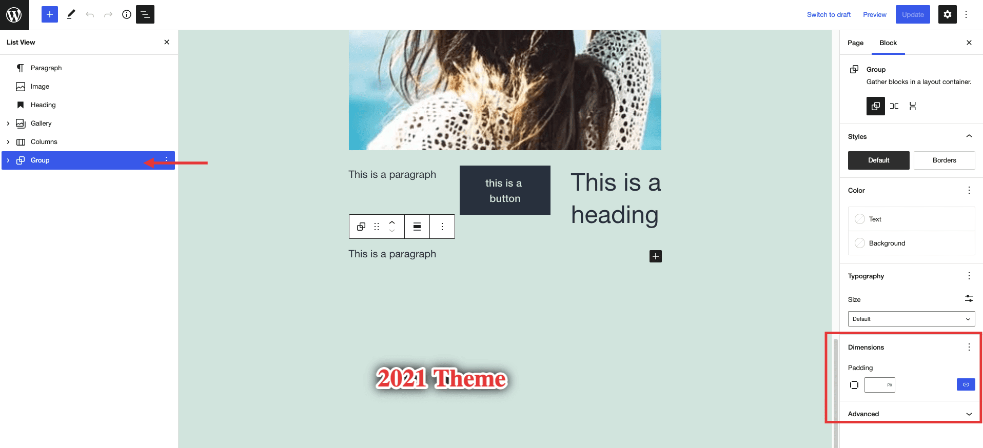 Spacing Options missing for Group Block (Margin, Padding) QUESTION / Possible Bug · Issue #3485 ...