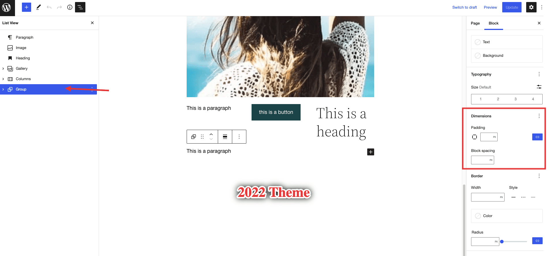 Spacing Options missing for Group Block (Margin, Padding) QUESTION / Possible Bug · Issue #3485 ...