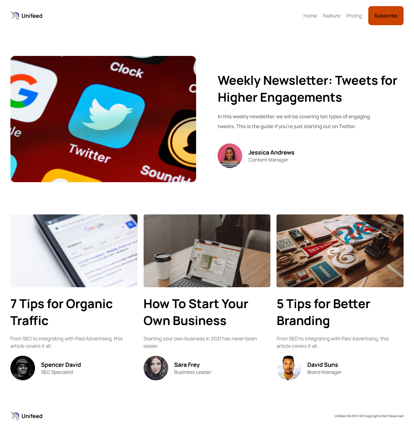 GitHub - bc464/unifeed-blog-template-starter