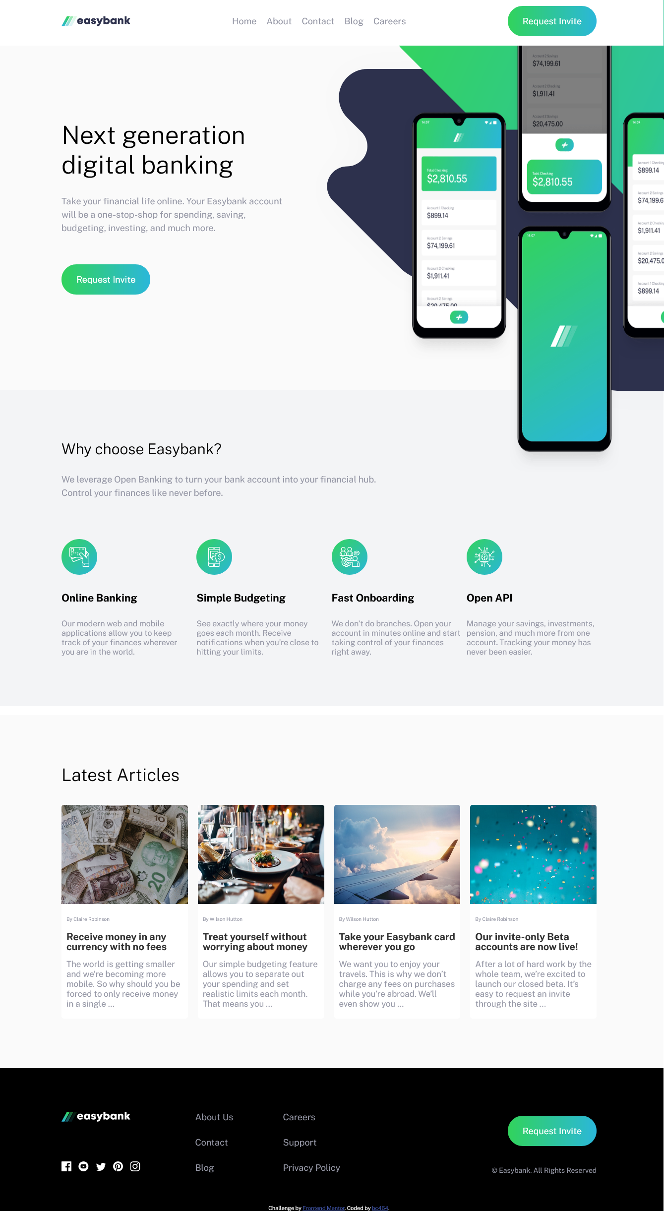 GitHub - bc464/easybank-landing-page