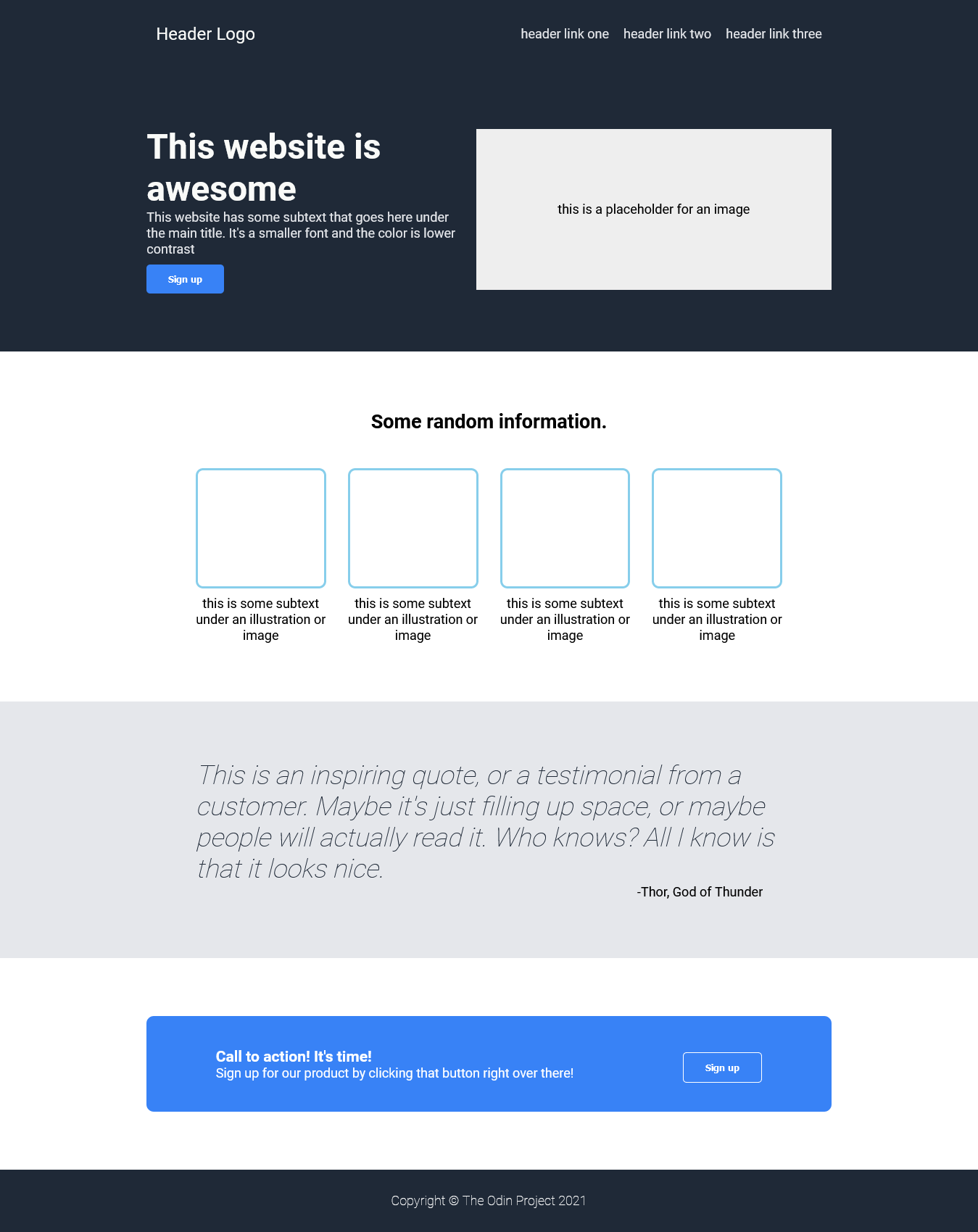 GitHub - bc464/landingpage-odin-project