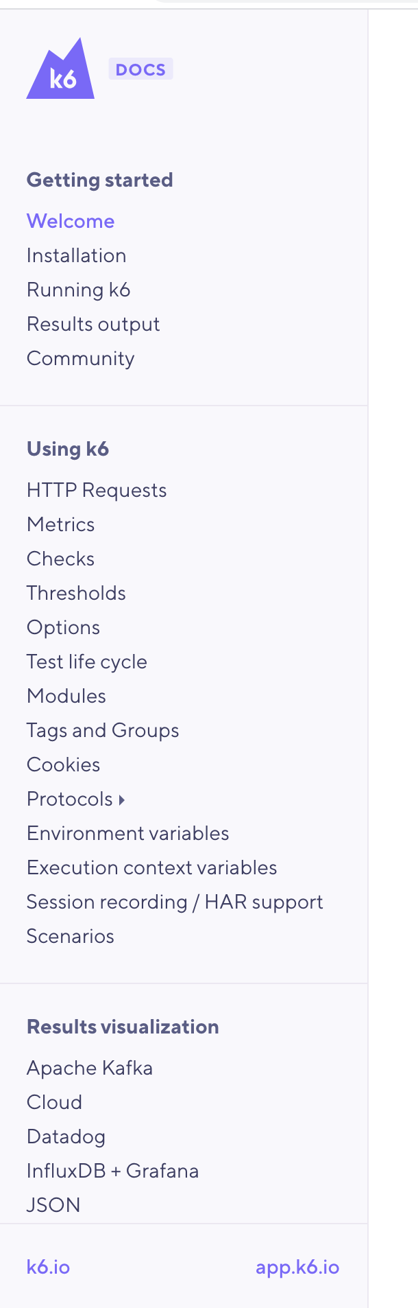 Messed up home navigation · Issue #65 · grafana/k6-docs · GitHub