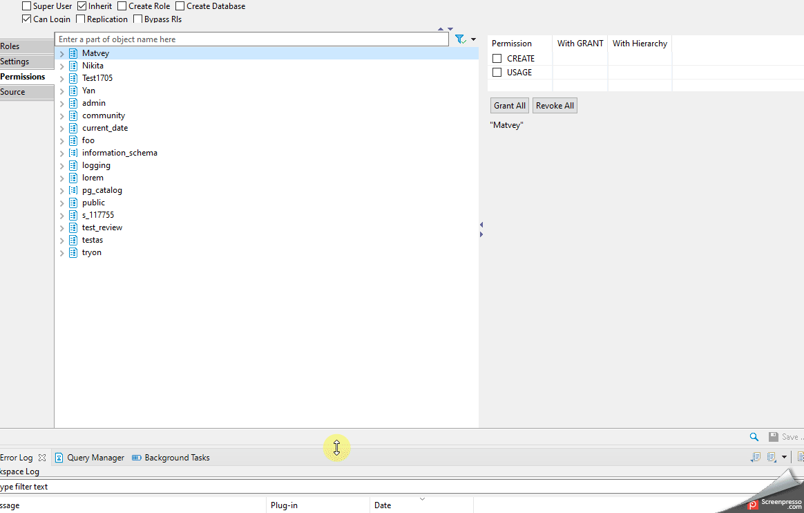 User Permissions Revoke Grant All Buttons Bloat The Script · Issue 12740 · Dbeaver Dbeaver