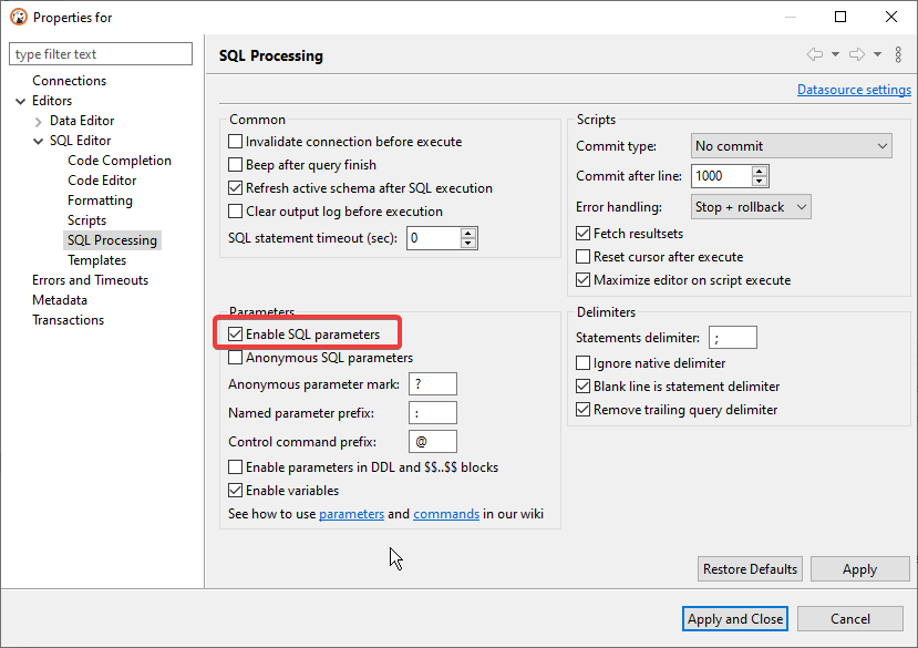 Bind Parameters Not Picking Up Parameters Inside · Issue 16721 · Dbeaverdbeaver · Github 
