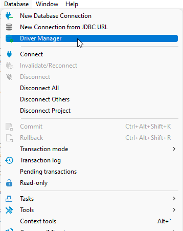 "Remove property" command in Snowflake Driver properties menu of ...